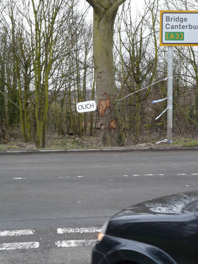 'OUCH' sign Painting by Danger Newton | Saatchi Art