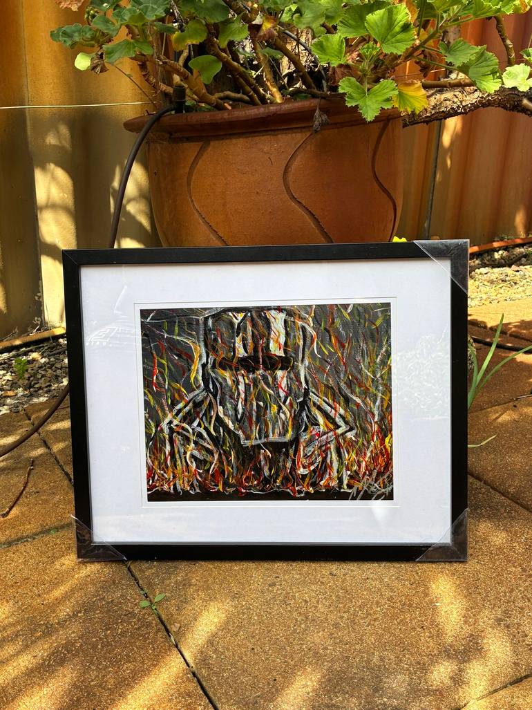 Ned Kelly Burns Painting by Michael Larkman | Saatchi Art