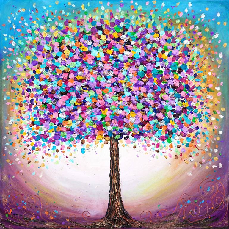 Blossoming Tree of Joy Painting by Amanda Dagg | Saatchi Art