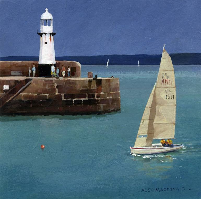 Gibson Lighthouse Painting by Alec Macdonald | Saatchi Art