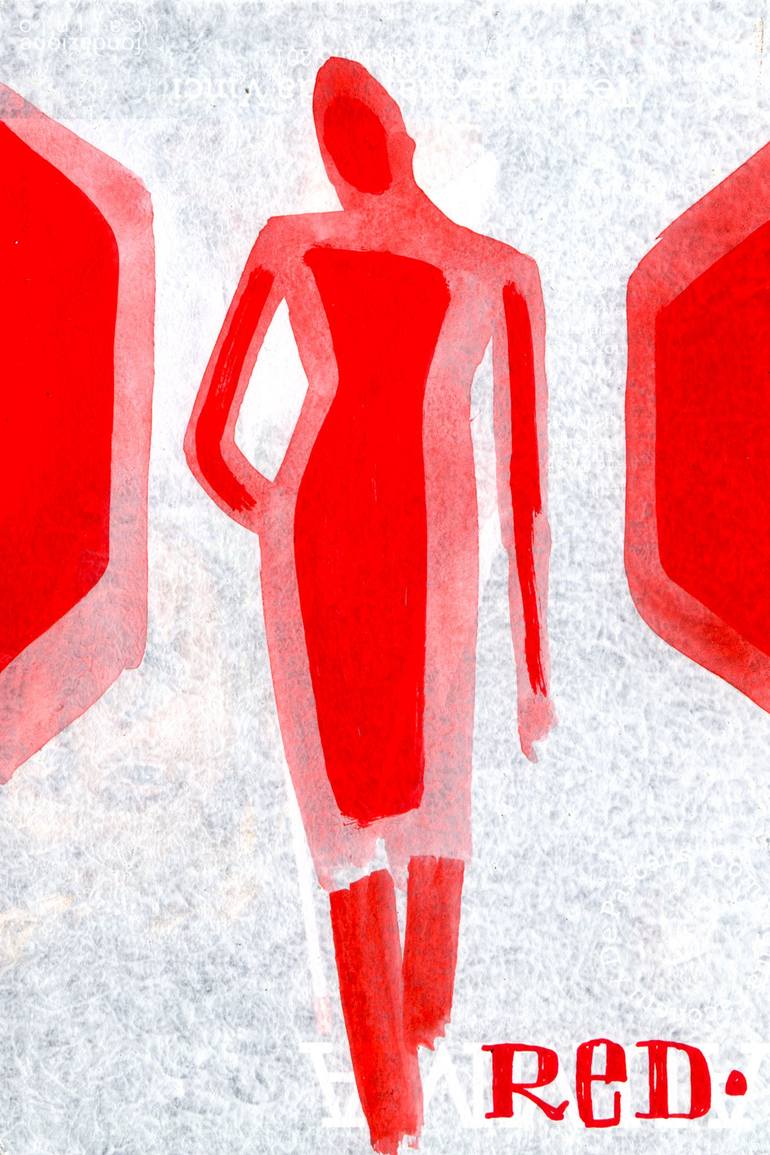 red Drawing by marina vanzulli | Saatchi Art
