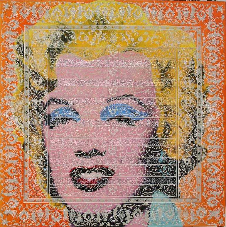 orang marilyn Painting by Mahmood Sabzi | Saatchi Art