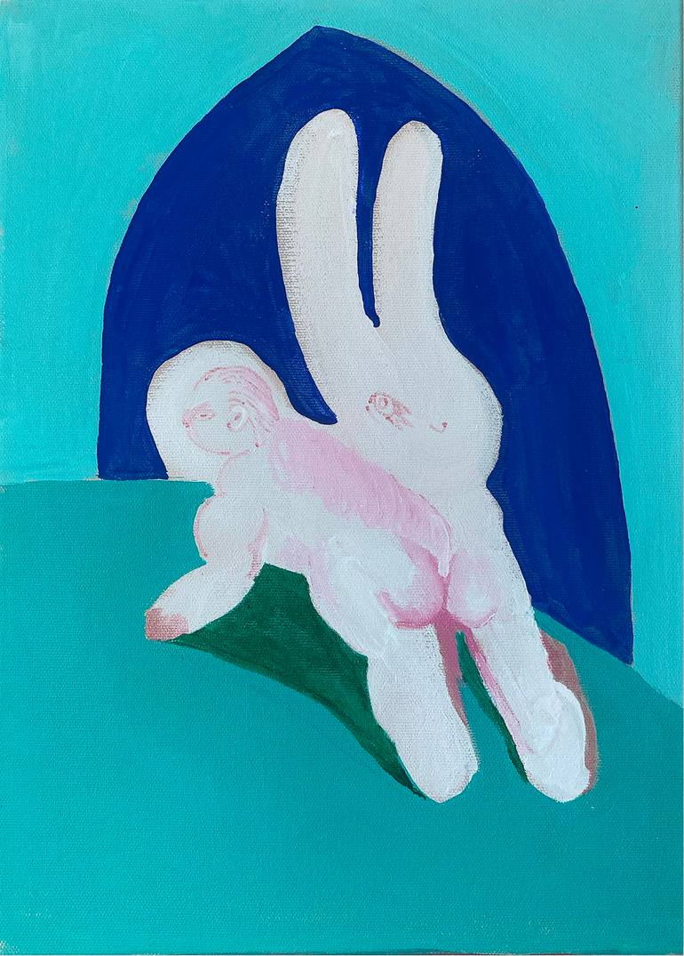 'Rabbit Hole' Painting by Pinar Kurt | Saatchi Art