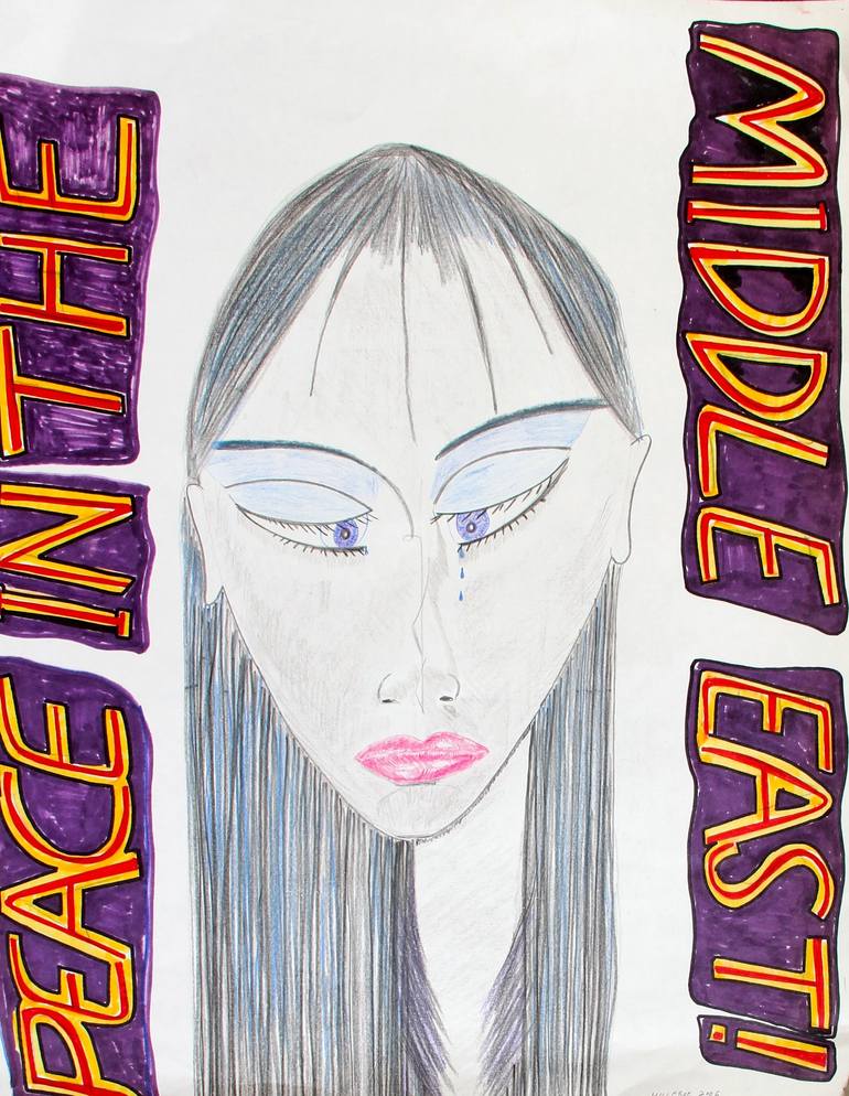 Peace in the Middle East Drawing by Roger Hilleboe | Saatchi Art