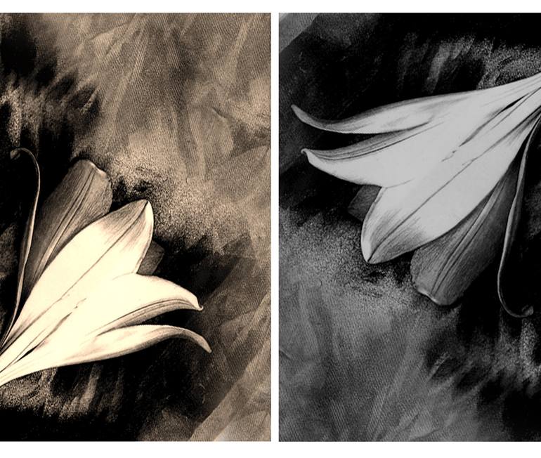 Lovely Lily Collage by Faye Cunningham | Saatchi Art