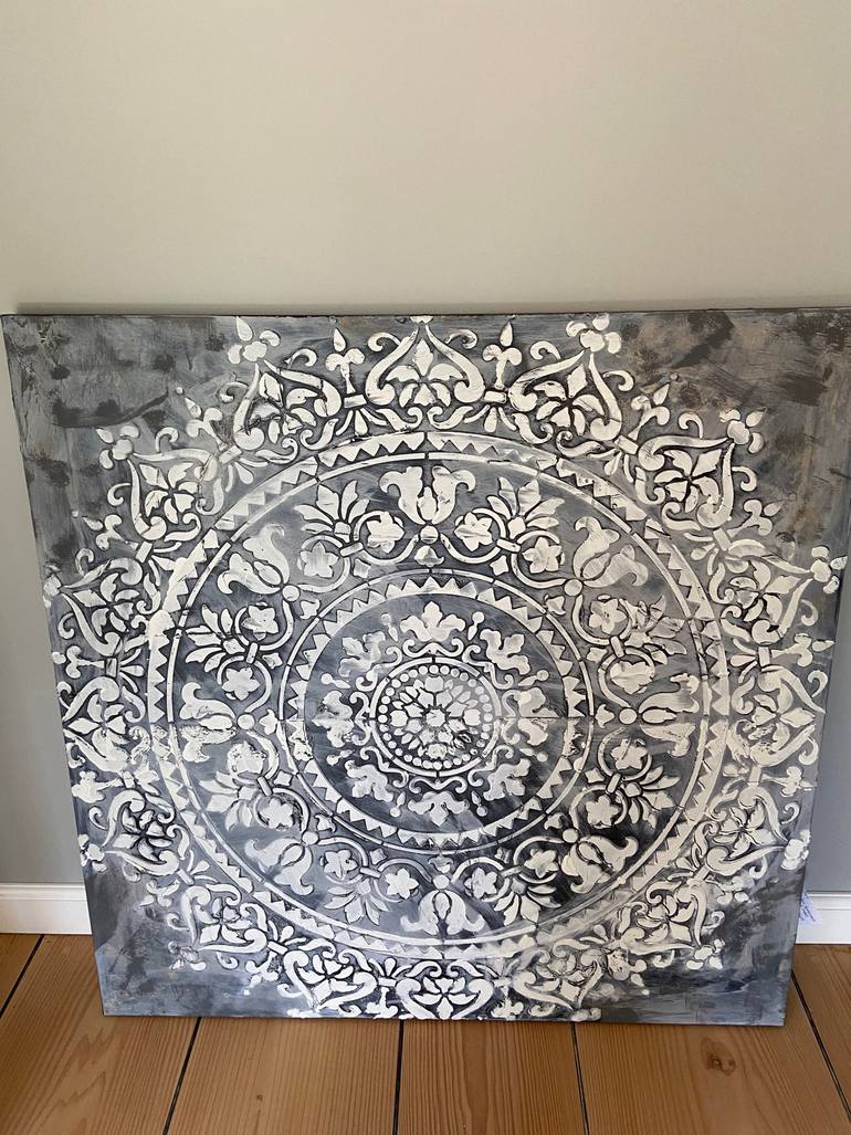 Mandala Relief – Art with structure, depth, and soul Painting by Anita ...