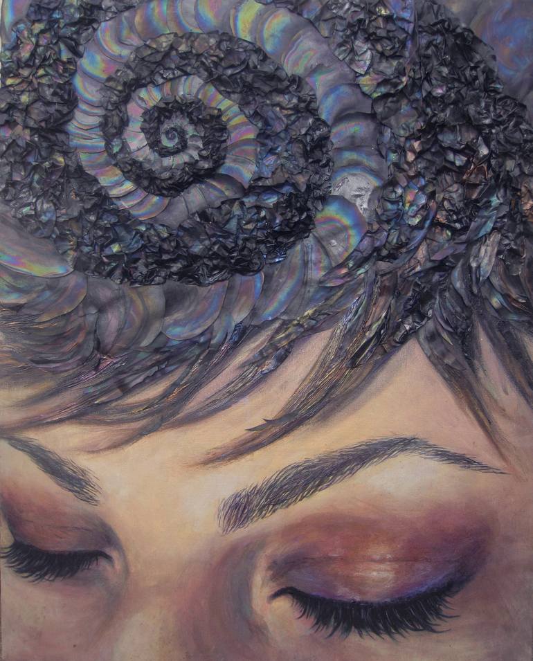 Visual Cortex Collage by Janna Linsenmeyer | Saatchi Art