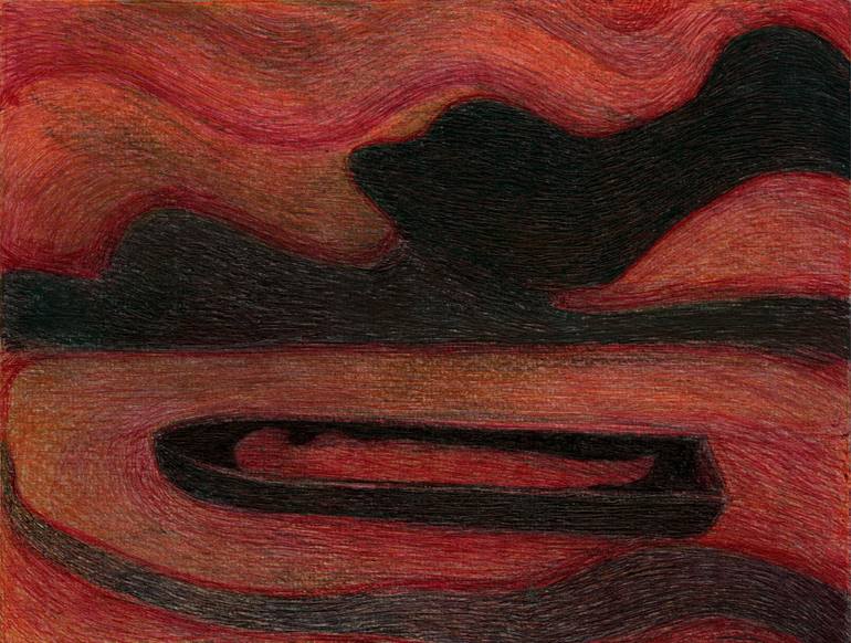 Soul floating in a vessel Drawing by Richard Ashworth | Saatchi Art