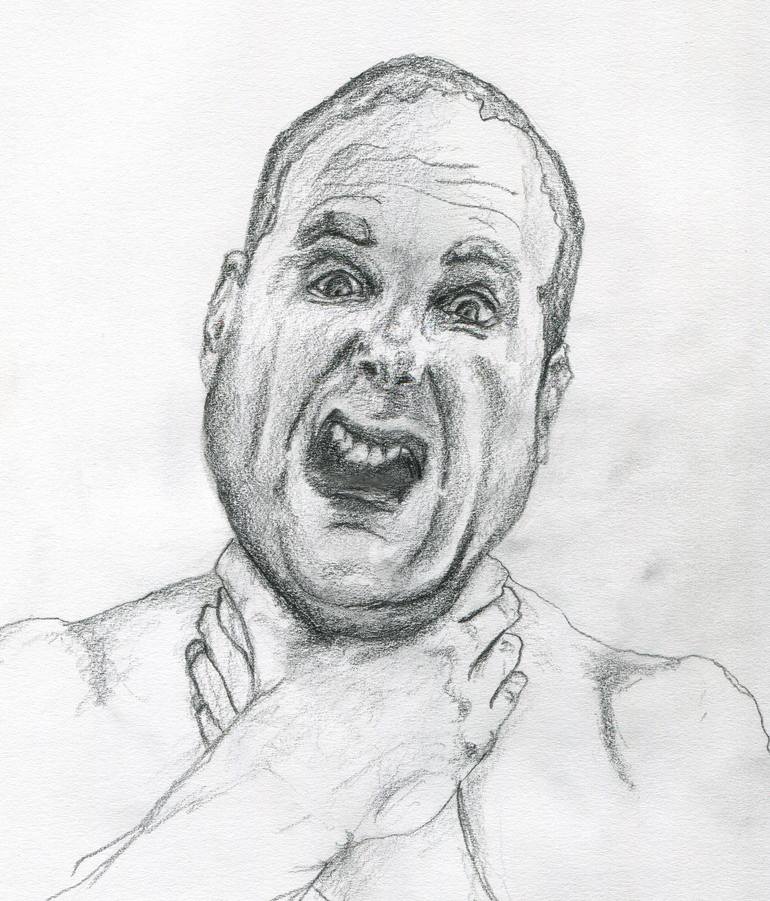 Self Strangle Drawing by Eyal Molchansky | Saatchi Art