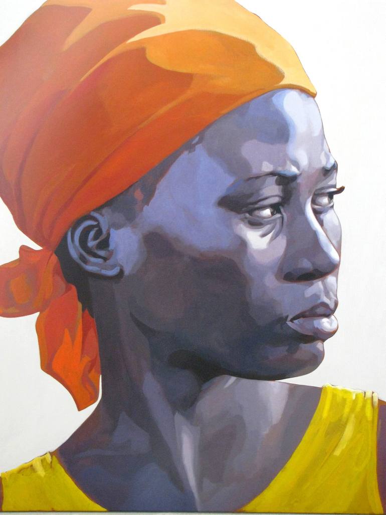 woman from Kenya Painting by Pantelis psarras | Saatchi Art