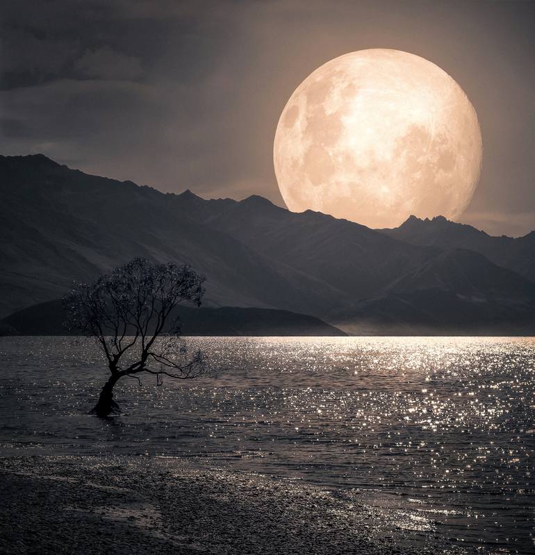 Wanaka Moonrise, New Zealand - Limited Edition of 1 Photography by ...
