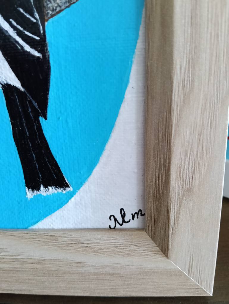 Grey Butcherbird in Stillness Painting by Mayumi Miyoshi | Saatchi Art ...