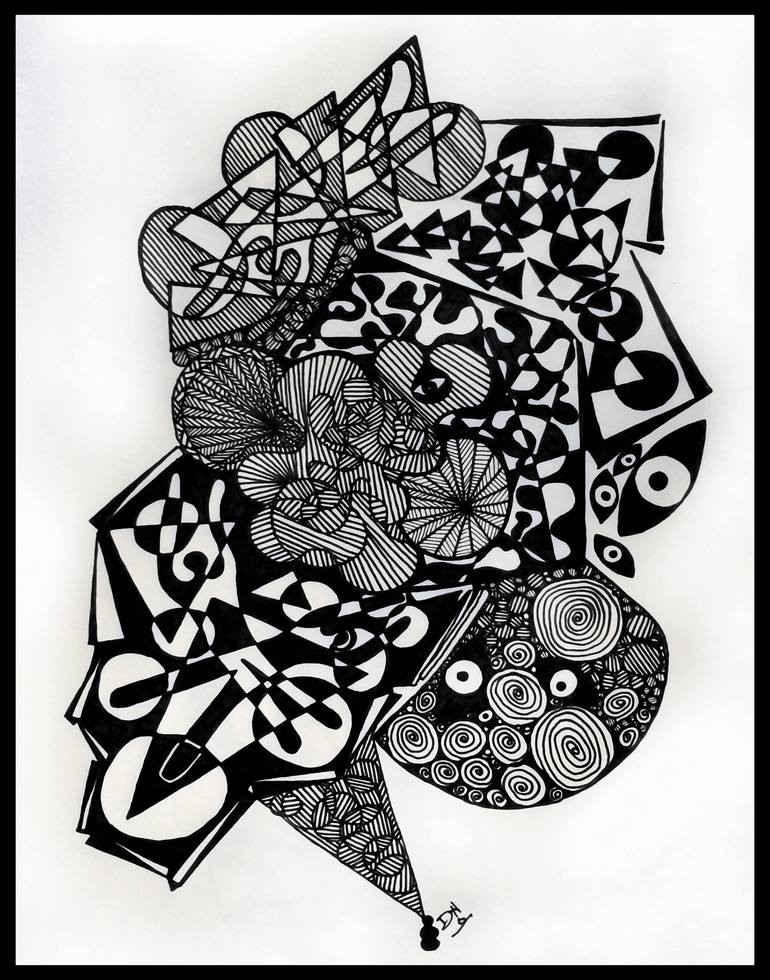 Abstract free flow drawing#1 Drawing by David F Horton | Saatchi Art