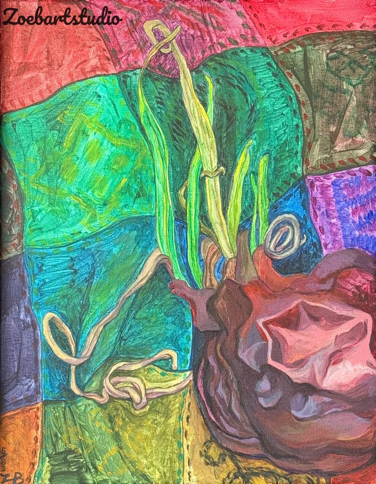 Still Life - Onion Painting by Zoe Brigance | Saatchi Art