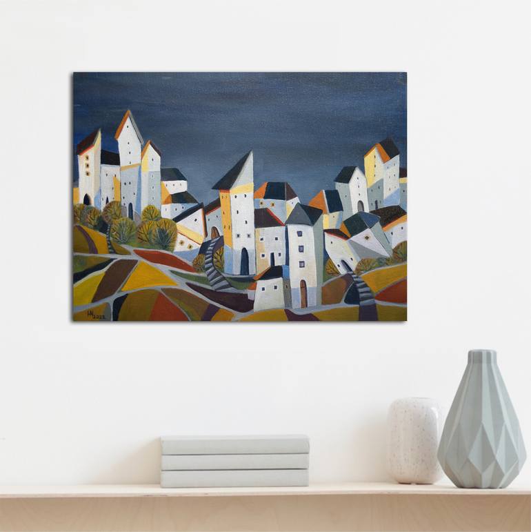Silent Night Painting by Aniko Hencz | Saatchi Art