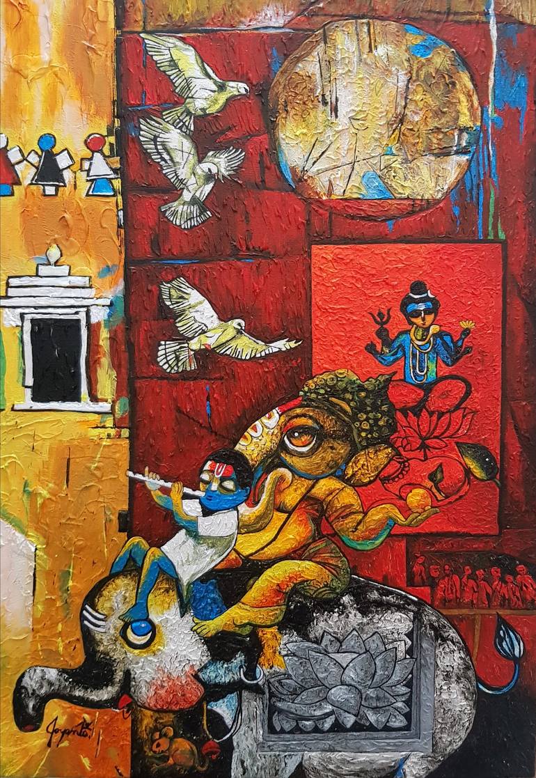 WISDOM OF TRUTH Krishna with his avatar Ganesha WISDOM OF PEACE ...