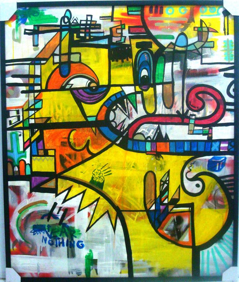 Yellow Basterd Painting by Arksfour Jkt | Saatchi Art