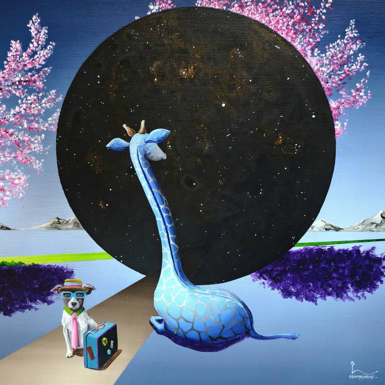 Coming out of the Rabbit Hole Painting by Olivier Lamboray | Saatchi Art