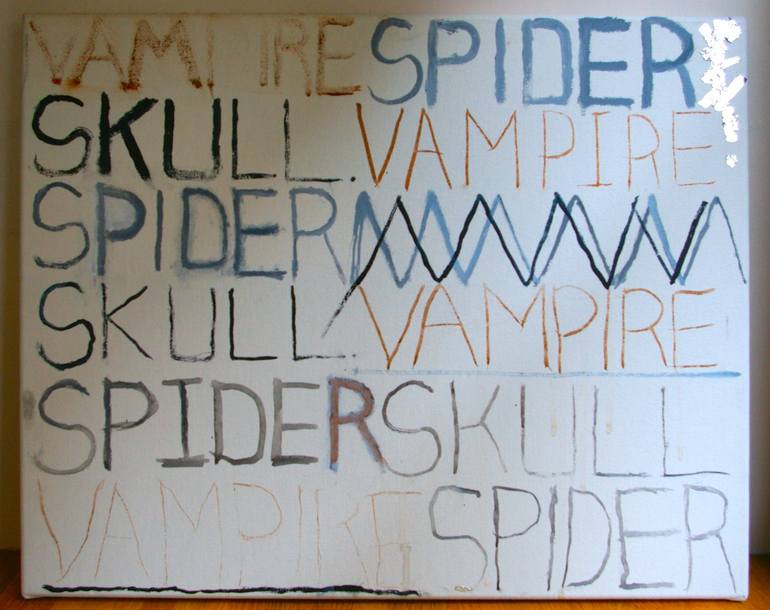 Vampire Spider Skull Painting by Joshua Cann | Saatchi Art