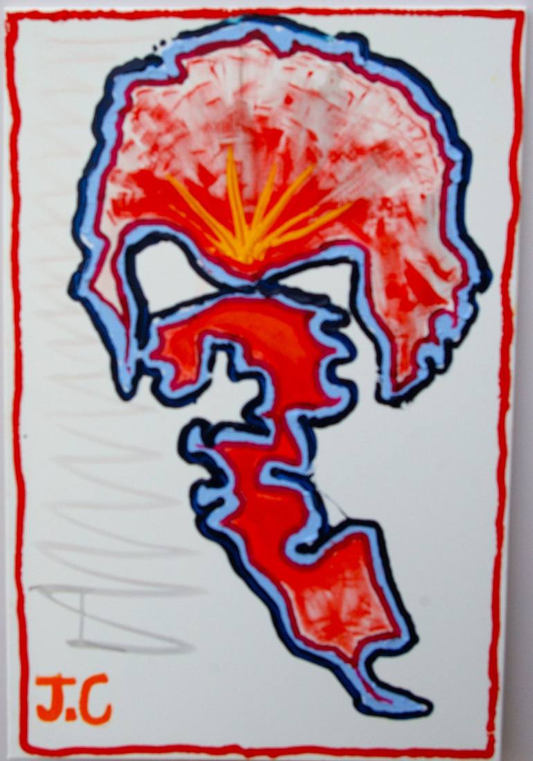 Red Silhouette Painting by Joshua Cann | Saatchi Art