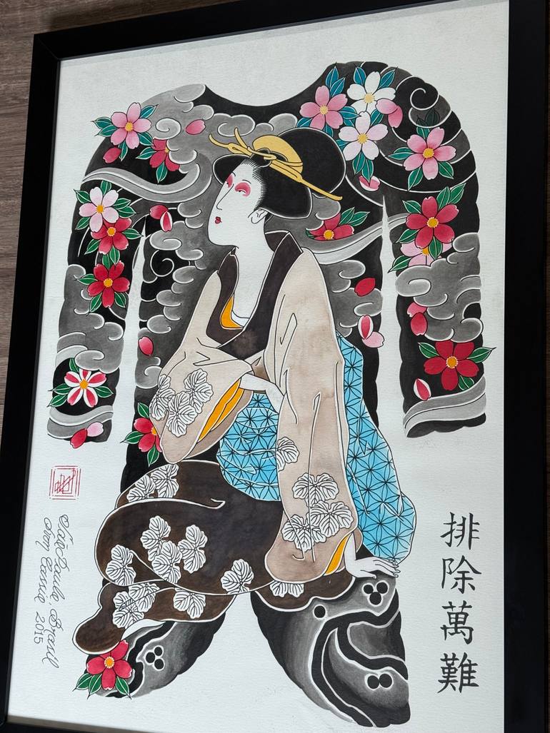 Body suit gueixa Painting by Ivan Cassio Jr | Saatchi Art