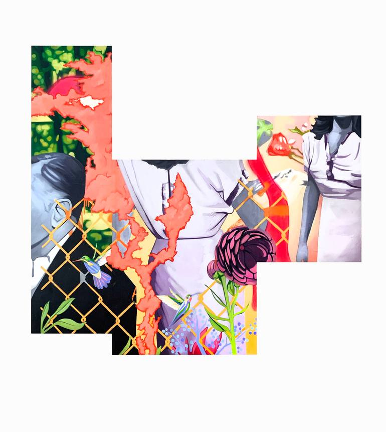 Walking In A Garden Of Stones Painting by John Grande | Saatchi Art