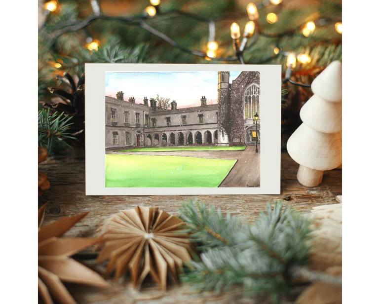 The Quad, University of Galway — Winter Light (Painting) Painting by ...