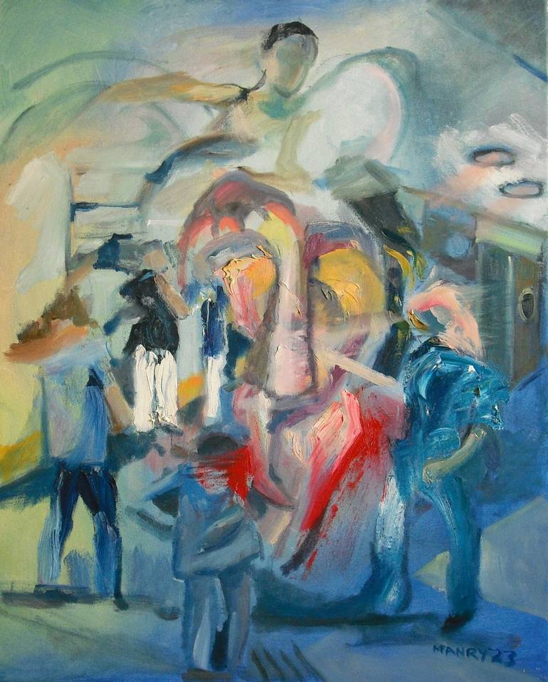 Blue Angel Painting by Douglas Manry | Saatchi Art