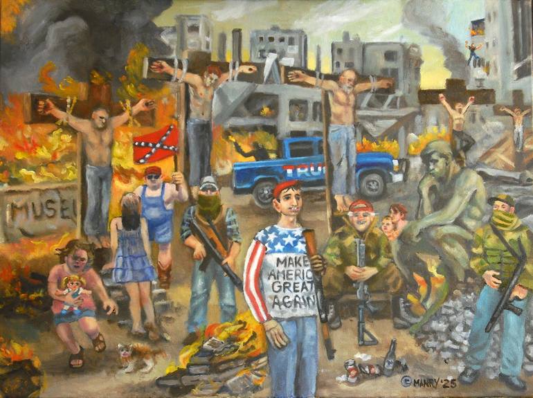 The End of Democracy Painting by Douglas Manry | Saatchi Art