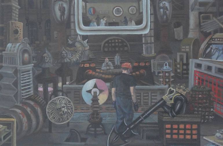 The Bad Machines Painting by Douglas Manry | Saatchi Art