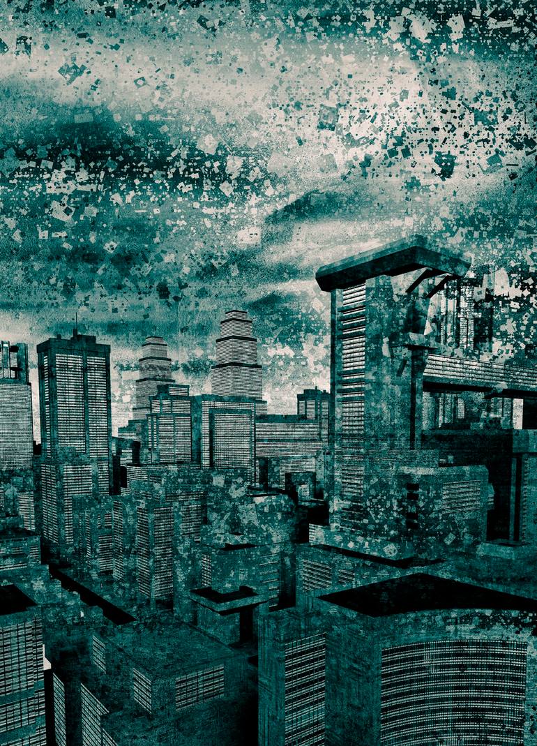 Utopia city Collage by Jean-Francois Dupuis | Saatchi Art