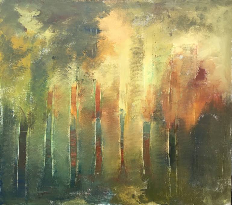 green forest(exhibition this moment) Painting by Auke Mulder | Saatchi Art