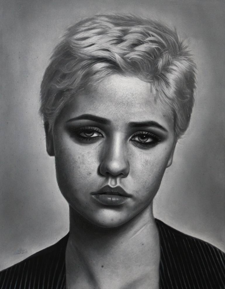 Self Portrait Drawing by Sally Wiseman | Saatchi Art