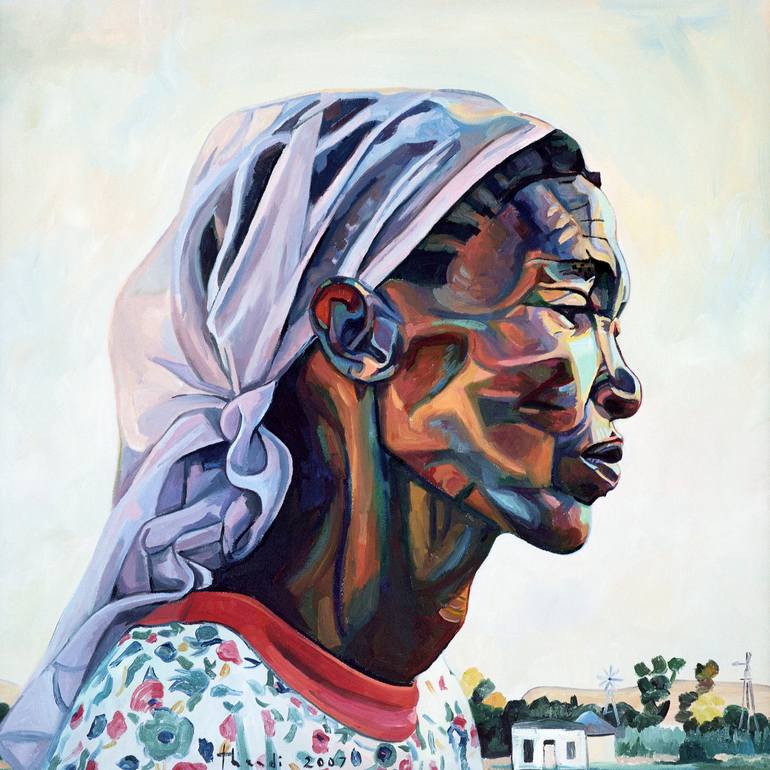 Karoo Lady Painting by Thandi Sliepen | Saatchi Art