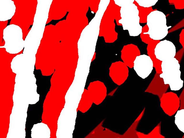 Robotic love Painting by mathew rudd | Saatchi Art