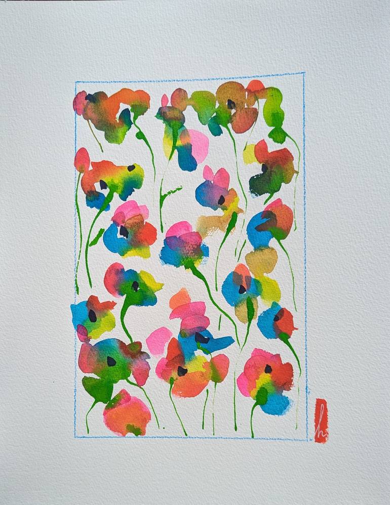 Hirameki Garden 1 Painting by Honoria Starbuck | Saatchi Art