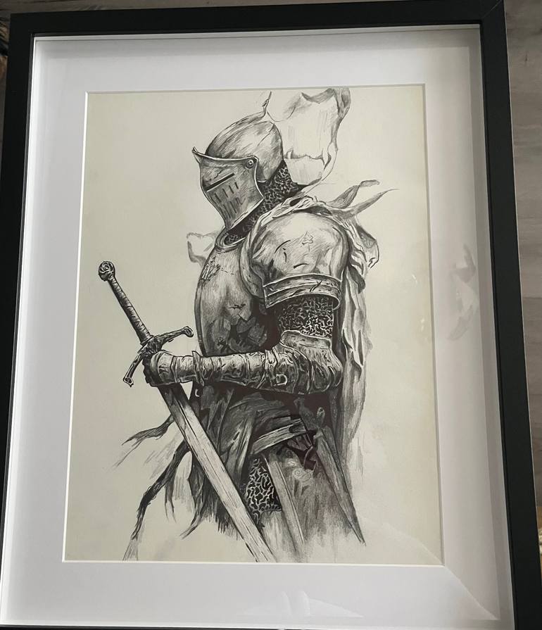The knight Drawing by Dave Kind | Saatchi Art