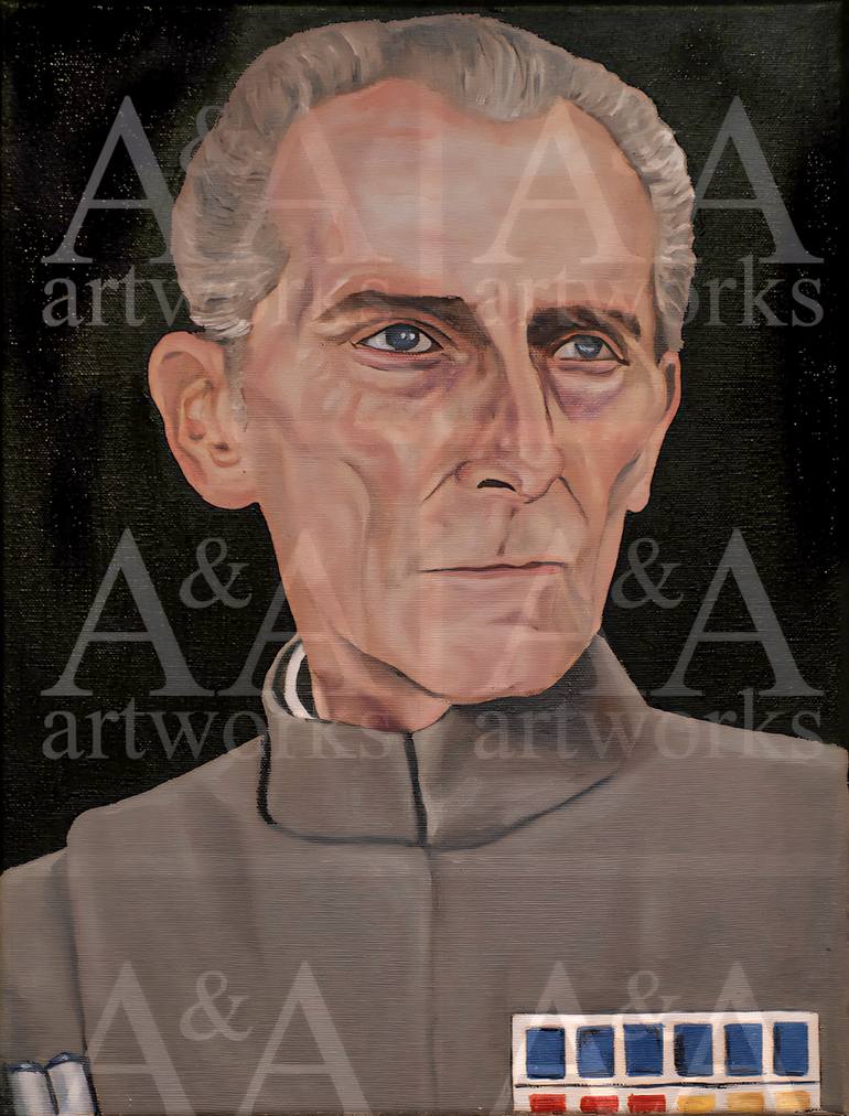 Grand Mof Tarkin - Peter Cushing Painting by Aaron Seruya | Saatchi Art