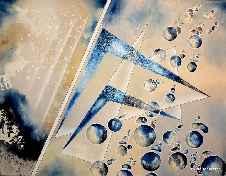 Geometría 14 Painting by Mirta Benavente | Saatchi Art Hong Kong