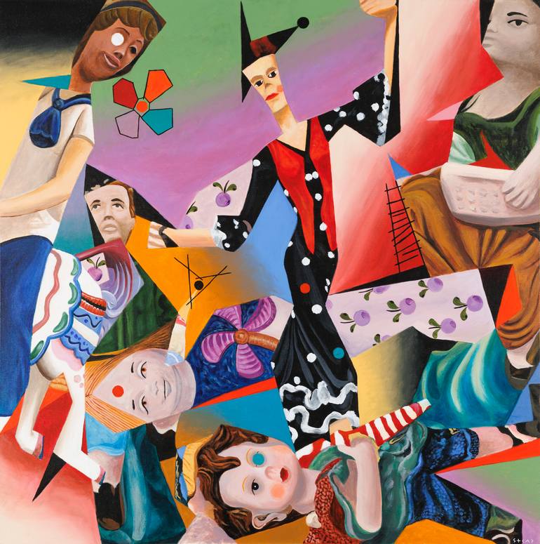 Broken Figurines Painting by Darwin Stead | Saatchi Art