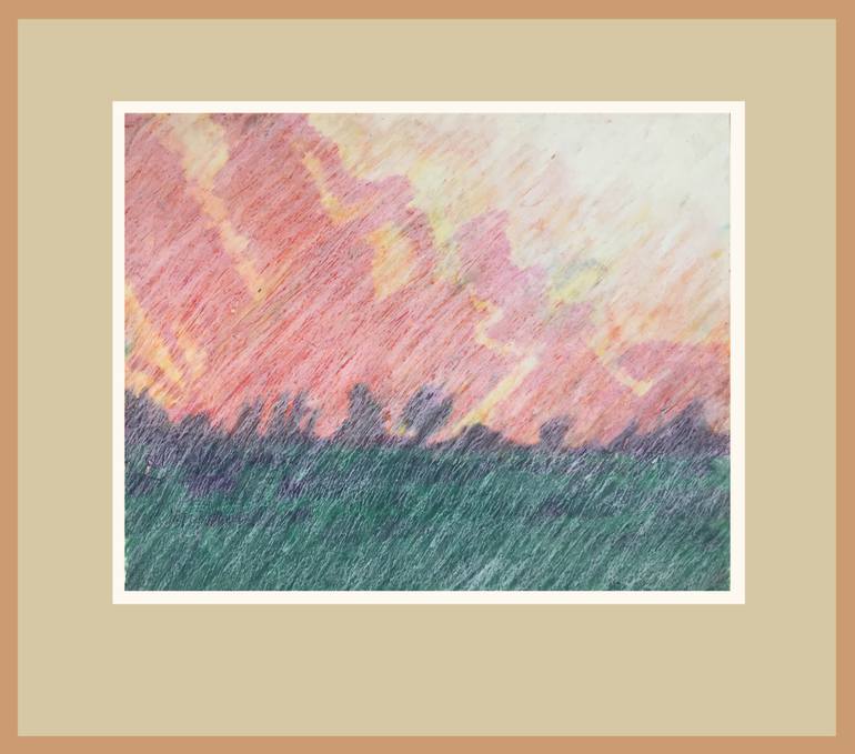 Rain Fog Farm Drawing by Darwin Stead Studio | Saatchi Art