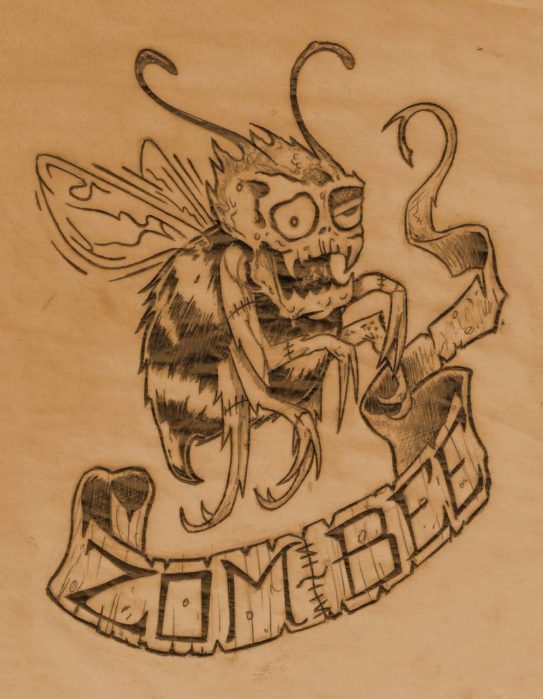 Zom-bee Drawing by Will Le Beouf | Saatchi Art