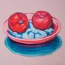 modern still life of pop pink tomatoes Painting by Olivier Payeur ...