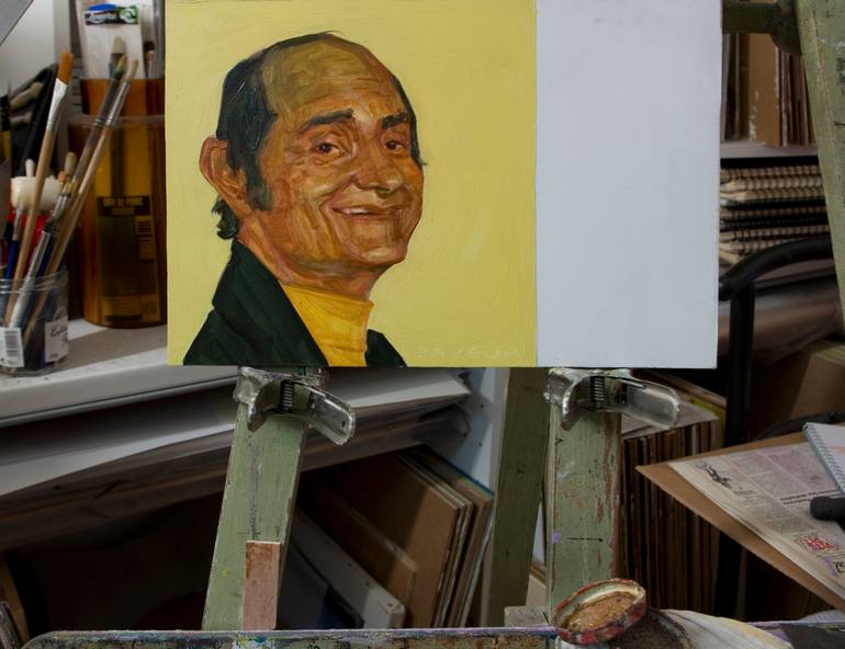 modern expressionist portrait of a french man: Sim Painting by Olivier ...