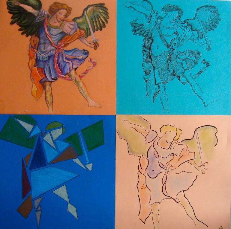 Archangel Michael Drawing by Silvia Zapiain | Saatchi Art