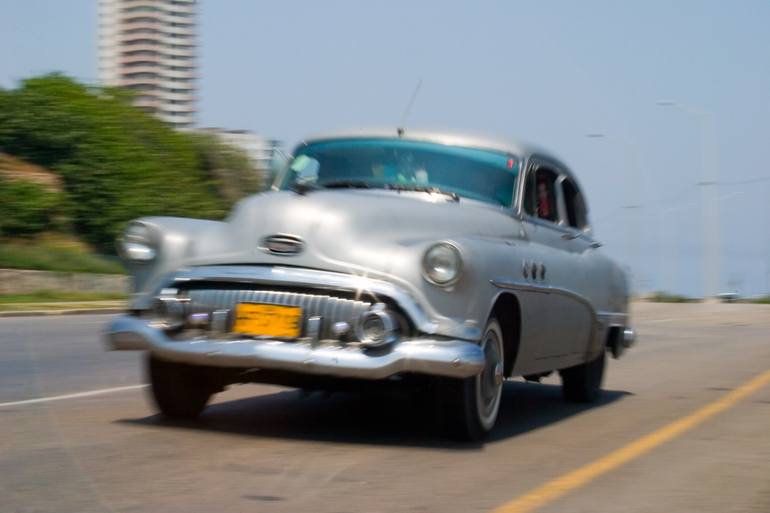 Silver vintage car, Havana, Cuba. Photography by Adrian Lascom ...
