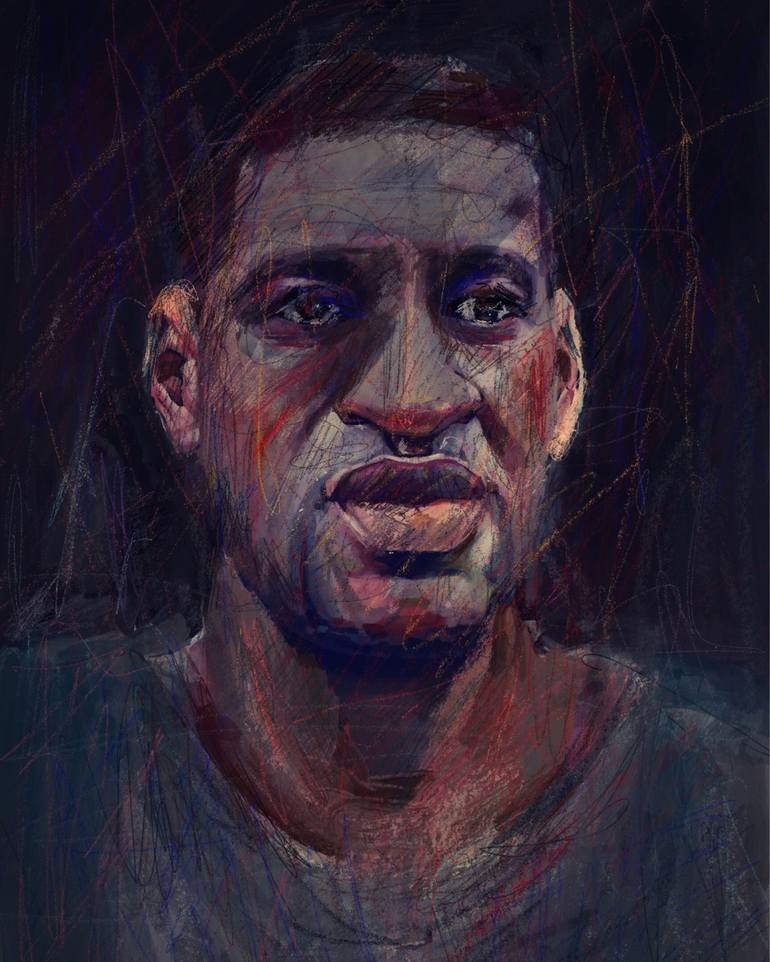 George Floyd Painting by maria canzanella | Saatchi Art