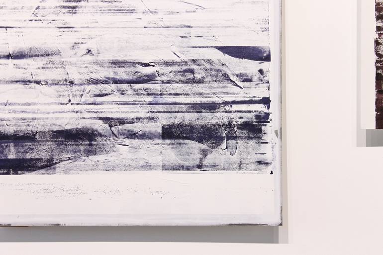 Cascade Image Blue (detail) Printmaking by Natalia Davis | Saatchi Art