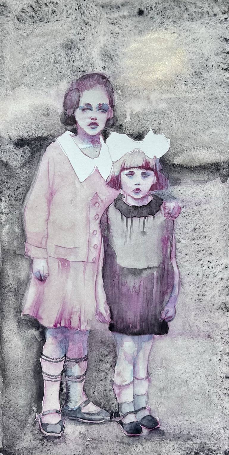 “The older sister” Painting by Sylvia Batycka | Saatchi Art
