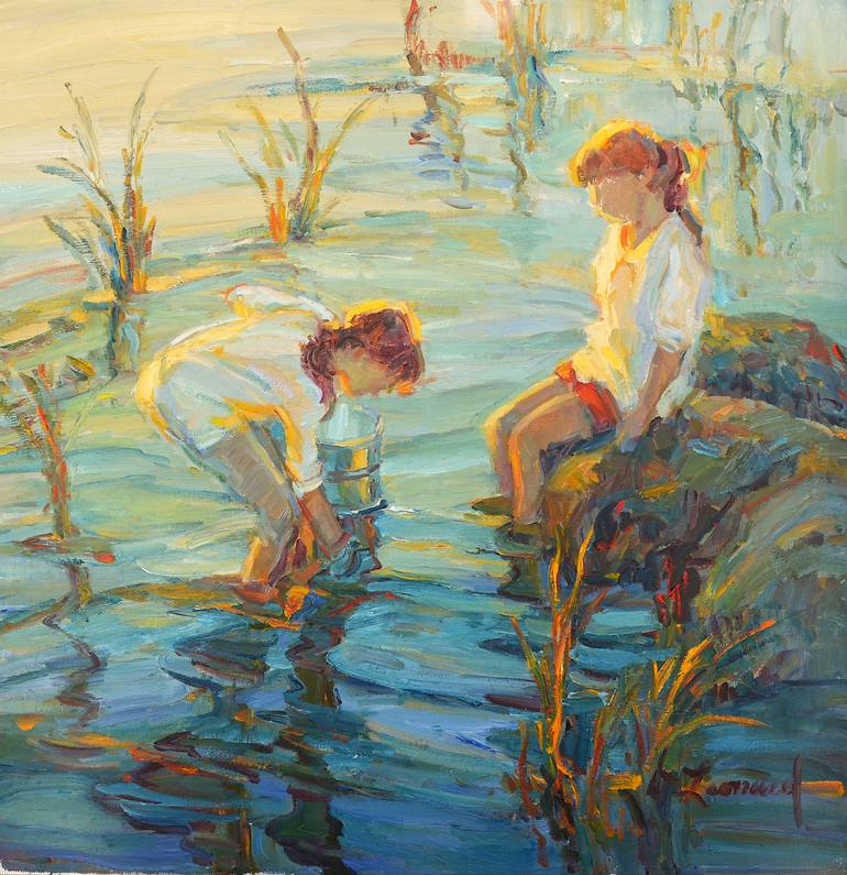 Tide Pools Painting by Diane Leonard | Saatchi Art